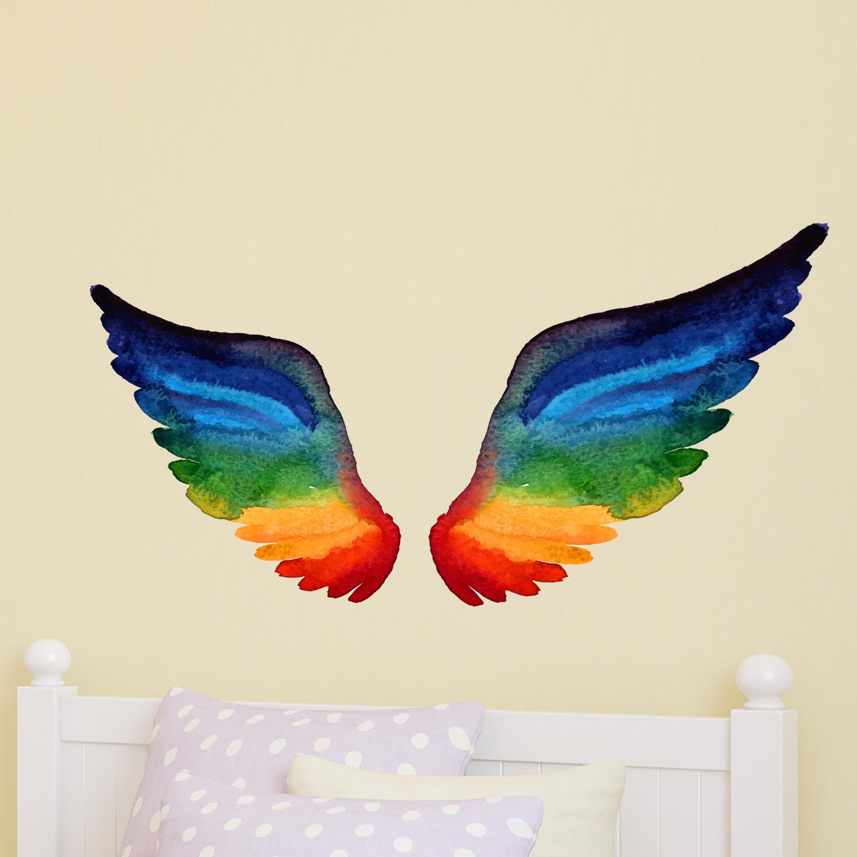 Large Angel Wings Wall Sticker - Interior Bedroom Wall Sticker / Decal ...